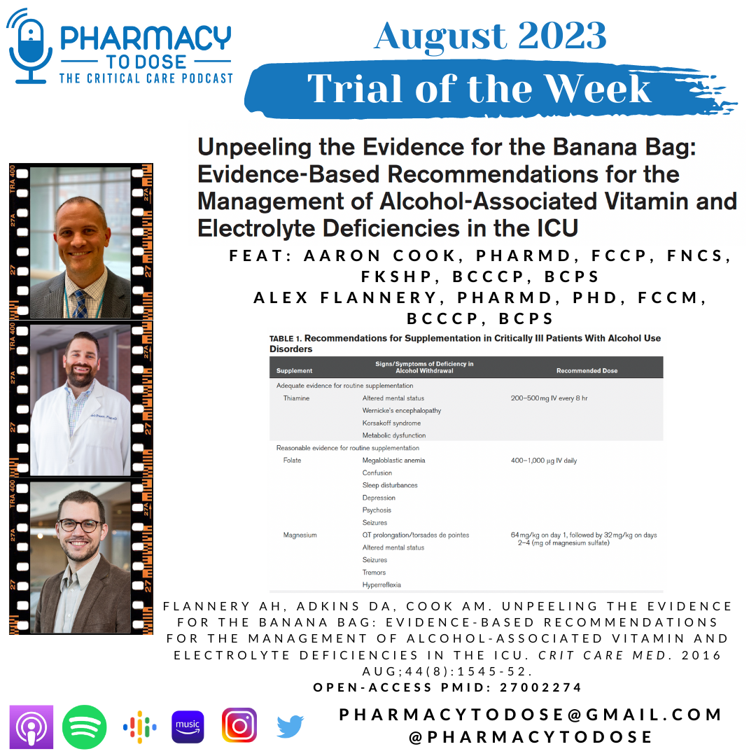 Trial of the Week: Unpeeling the Banana Bag – Pharmacy to Dose: The ...