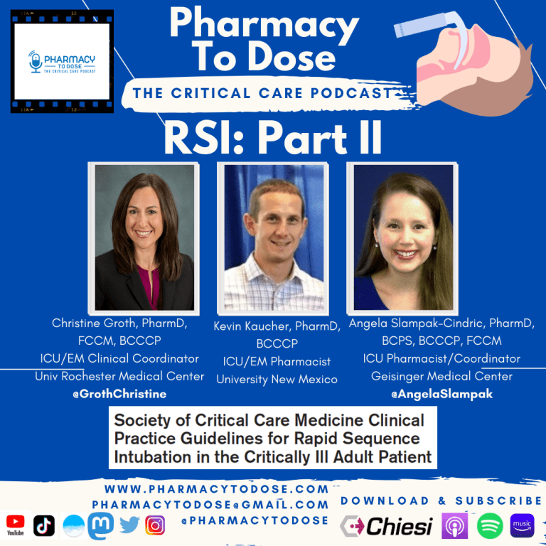 Pharmacy to Dose: The Critical Care Podcast – Discussing critical care ...